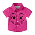 Awdenio Kids Vibrant Cartoon Expression Print T-Shirt, Crew Neck Short ...