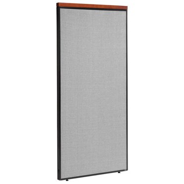 60-1/4"W x 73-1/2"H Deluxe Freestanding Office Partition Panel, Blue ...