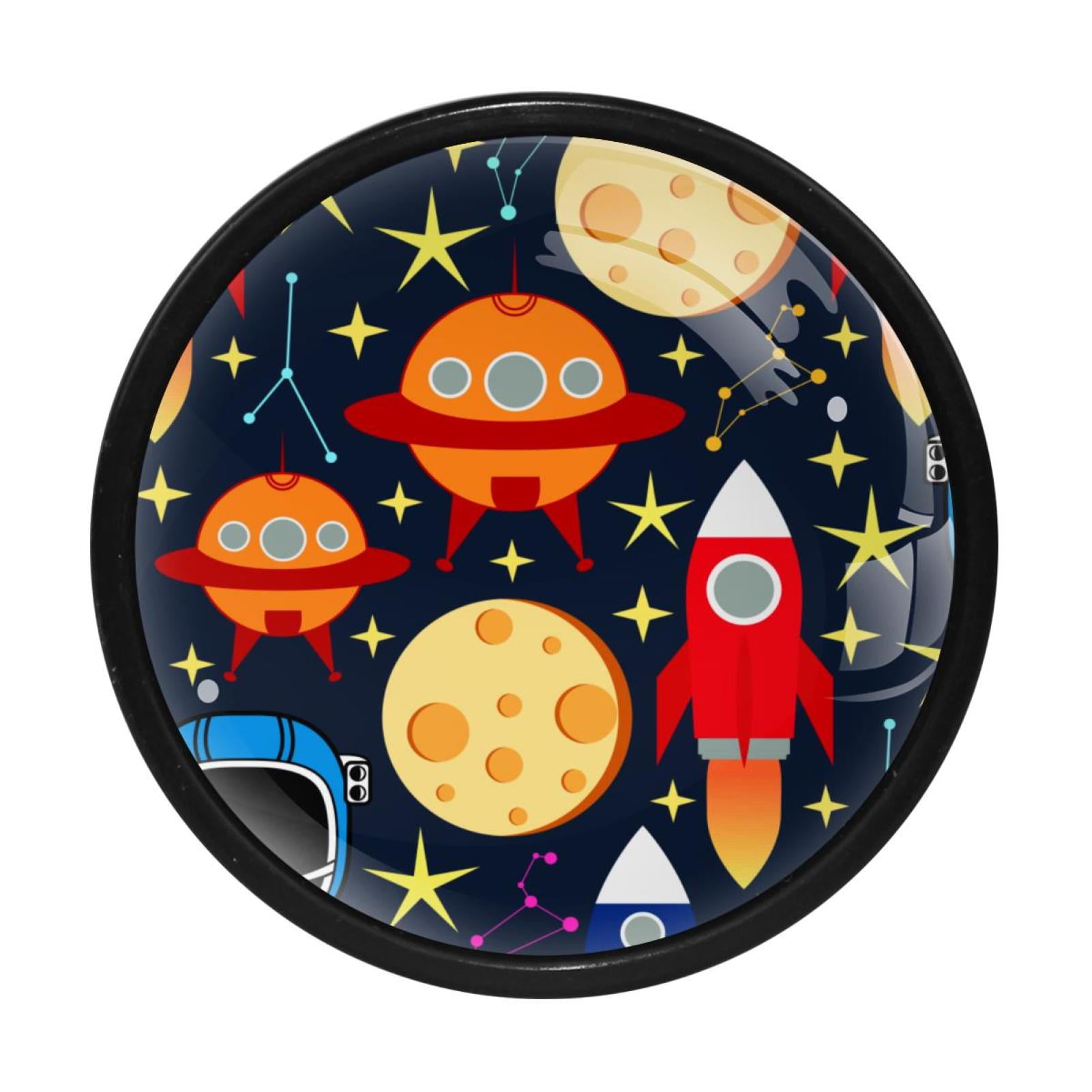 4 Pcs Planet Rocket Knobs for Kitchen Cabinet Cupboard Dresser Bookcase ...