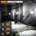 20000 lumens work light with stand, compatible with battery, 2 x 200 ...
