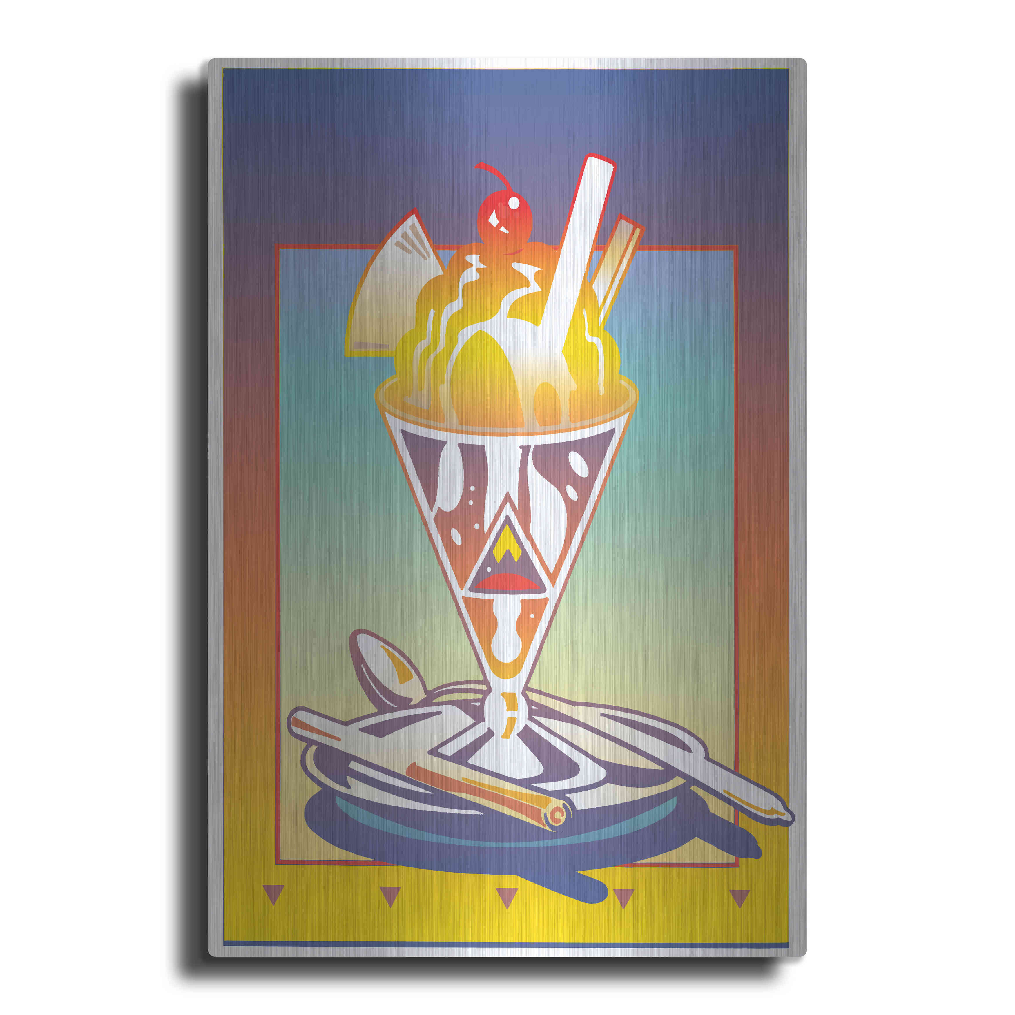 Luxe Metal Art 'Sunday Bloody Sundae' by David Chestnutt, Metal Wall ...