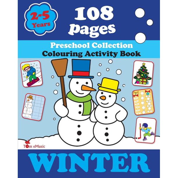 Winter : Coloring and Activity Book with Puzzles, Brain Games, Mazes ...