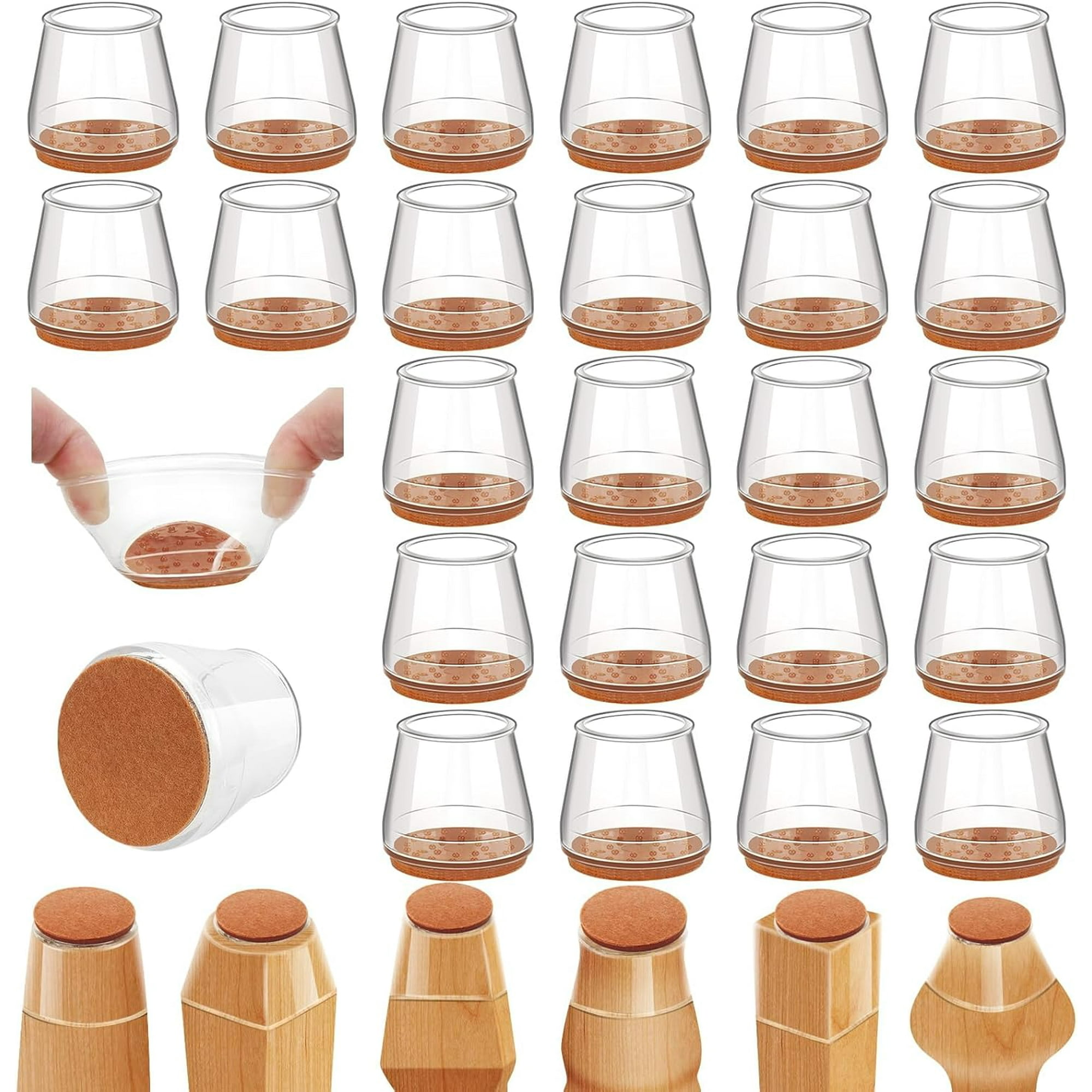 Season Time 24pcs Silicone Chair Leg Floor Protectors  Rubber Chair Leg Protector  Felt Furniture Pads For Hardwood Floors Other ‎1.57L X 1.57W X 1.