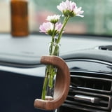 Taosunzt Car Flower Vase Holder Ornaments Car Flower Arranger Wooden ...