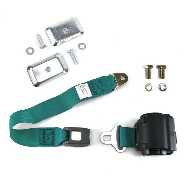 2 Point Aqua Standard Buckle Retractable Lap Seat Belt with Flat Plate ...