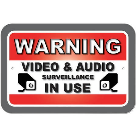 Warning Video And Audio Surveillance In Use Sign - Walmart.com ...