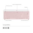 Logitech MK470 Slim Rose USB RF Wireless Compact Keyboard and Mouse ...