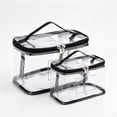 Portable Clear Makeup Bag, Double Layer Transparent Cosmetic Bag with ...