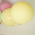 Efavormart 2 Pack 32 Extra Large Pastel Yellow Round Latex Balloons