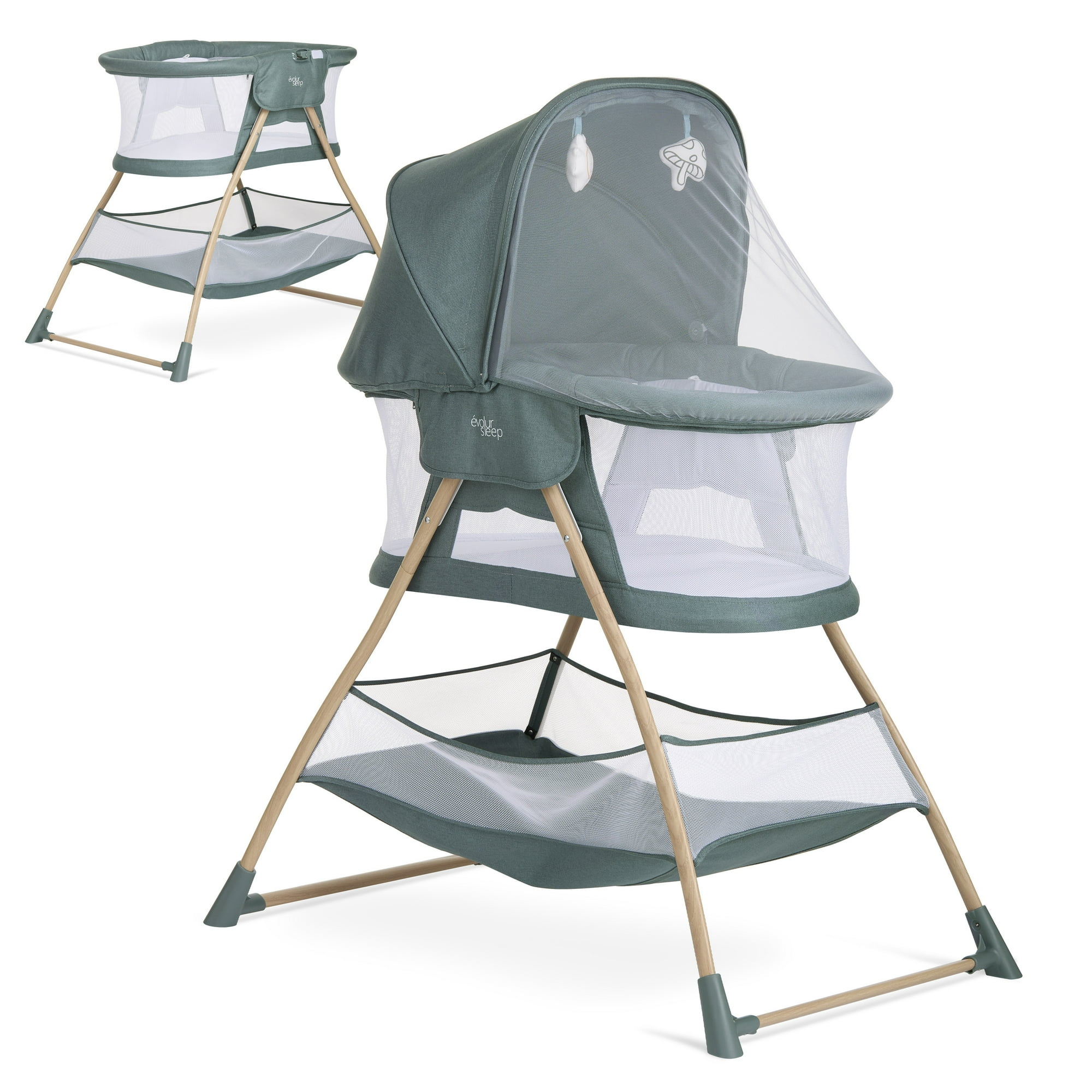 Click here for Evolur Cozy Dreamer Bassinet  Green prices