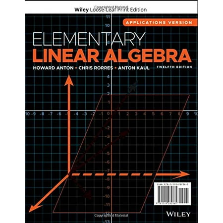 Elementary Linear Algebra: Applications Version | Walmart Canada