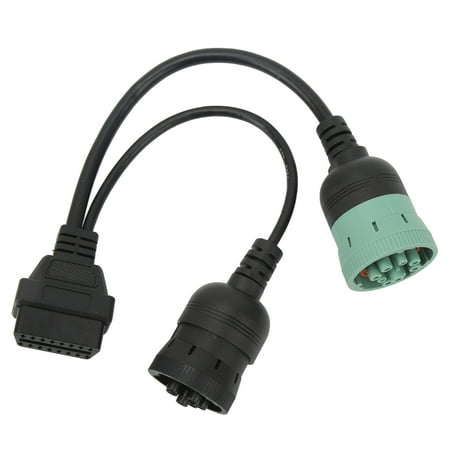 OBD2 Y Splitter Scanner Cable, Easy To Use OBDII 6Pin 9Pin Cable ...