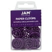 JAM Paper Round Paper Clips, Orange Medium Paperclips, 1 inch, 50/Pack ...
