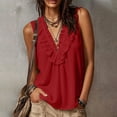 akafmk Women's Wavy Neck Sleeveless Tank Tops Ruched slim Fitted Solid ...