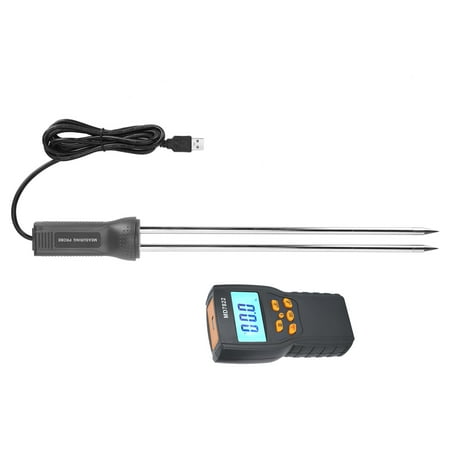 ANGGREK Moisture Meter With Long Probe Digital Grain Wheat Rice Corn ...