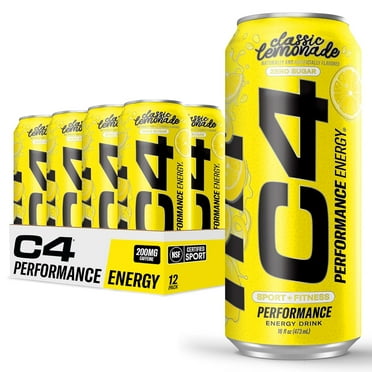 C4 Energy Performance Drink, Jolly Rancher Peach Flavor, 16oz Cans, 12 ...