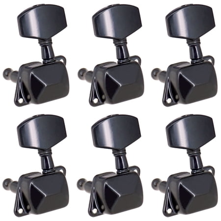6 Pieces Tuning Pegs Black Adjusting Handle Machine Heads String Roller ...