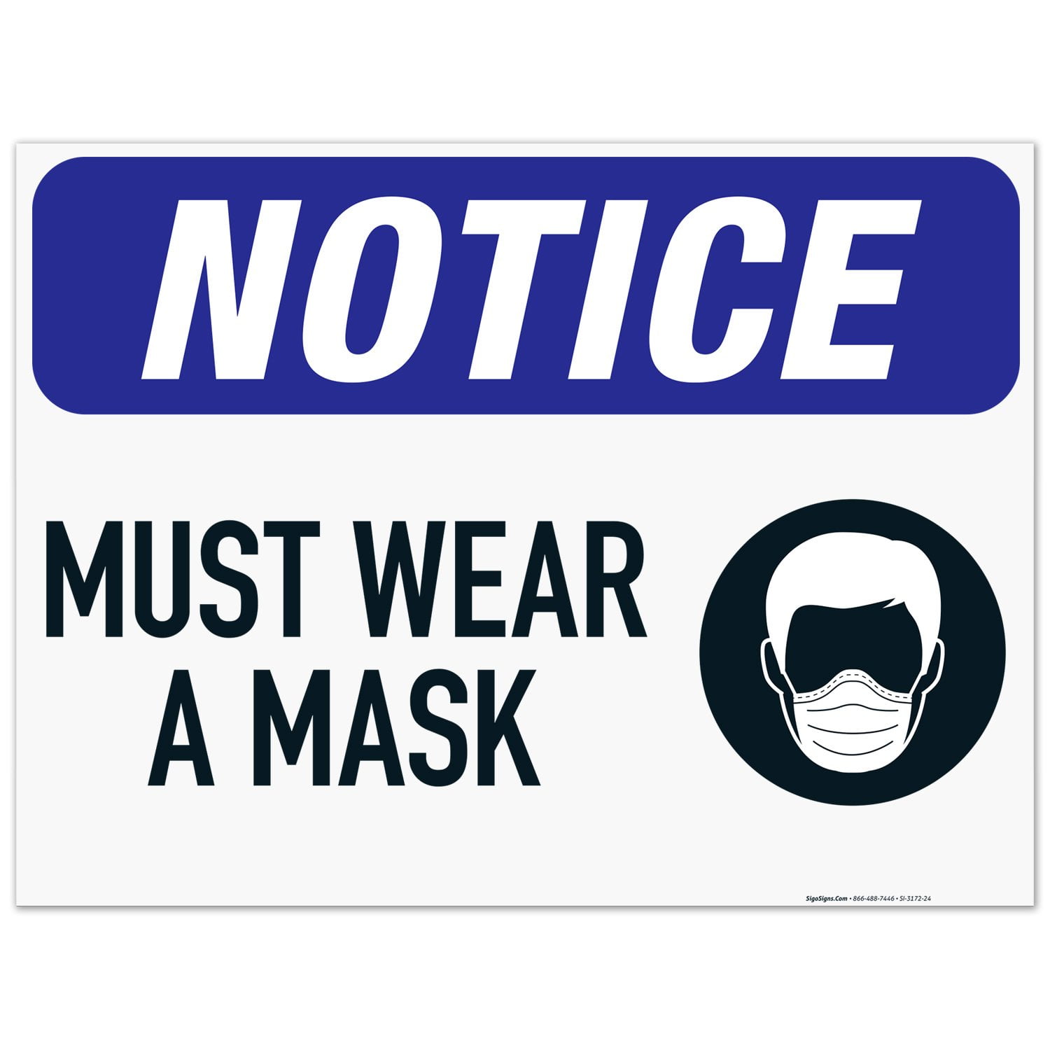 Mask Sign, 18x24 Corrugated Plastic - Walmart.com
