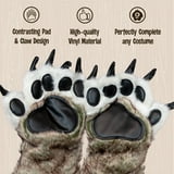 LazyOne Animal Paw Mittens for Adults and Kids, Wolf - Walmart.com
