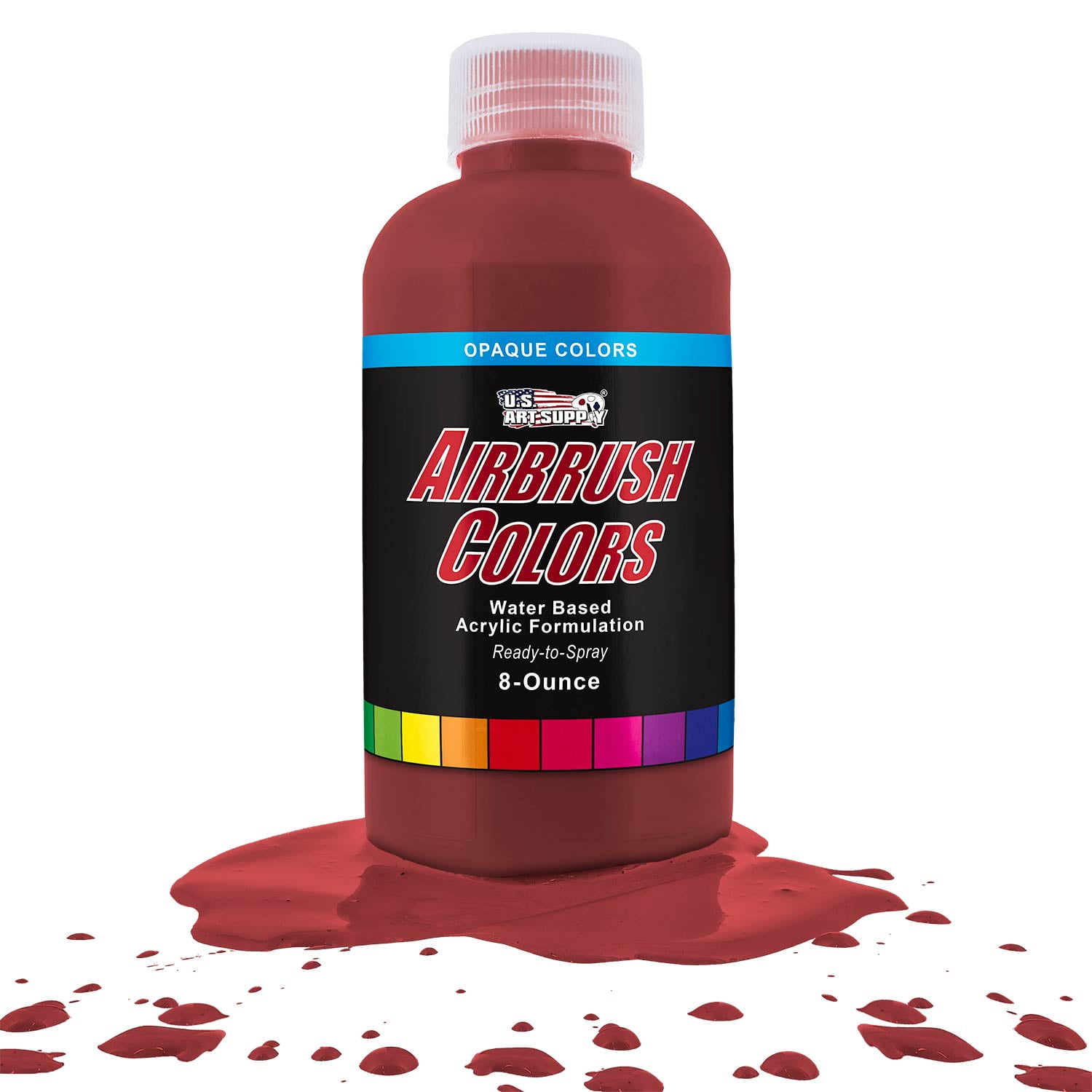 US Art Supply 8-Ounce Opaque Crimson Red Airbrush Paint - Walmart.com