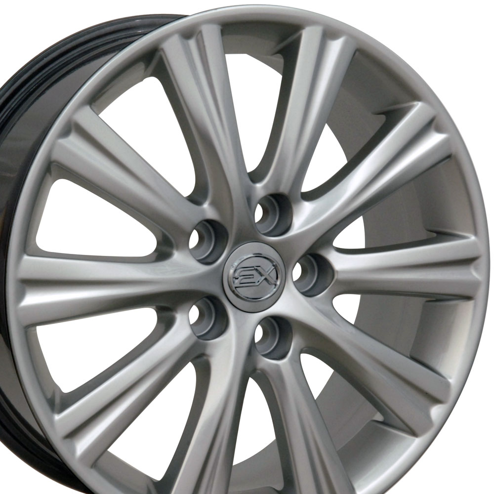 17x7 Wheels Fit Lexus - ES350 Style Hyper Silver Rims, Hollander 74191 ...