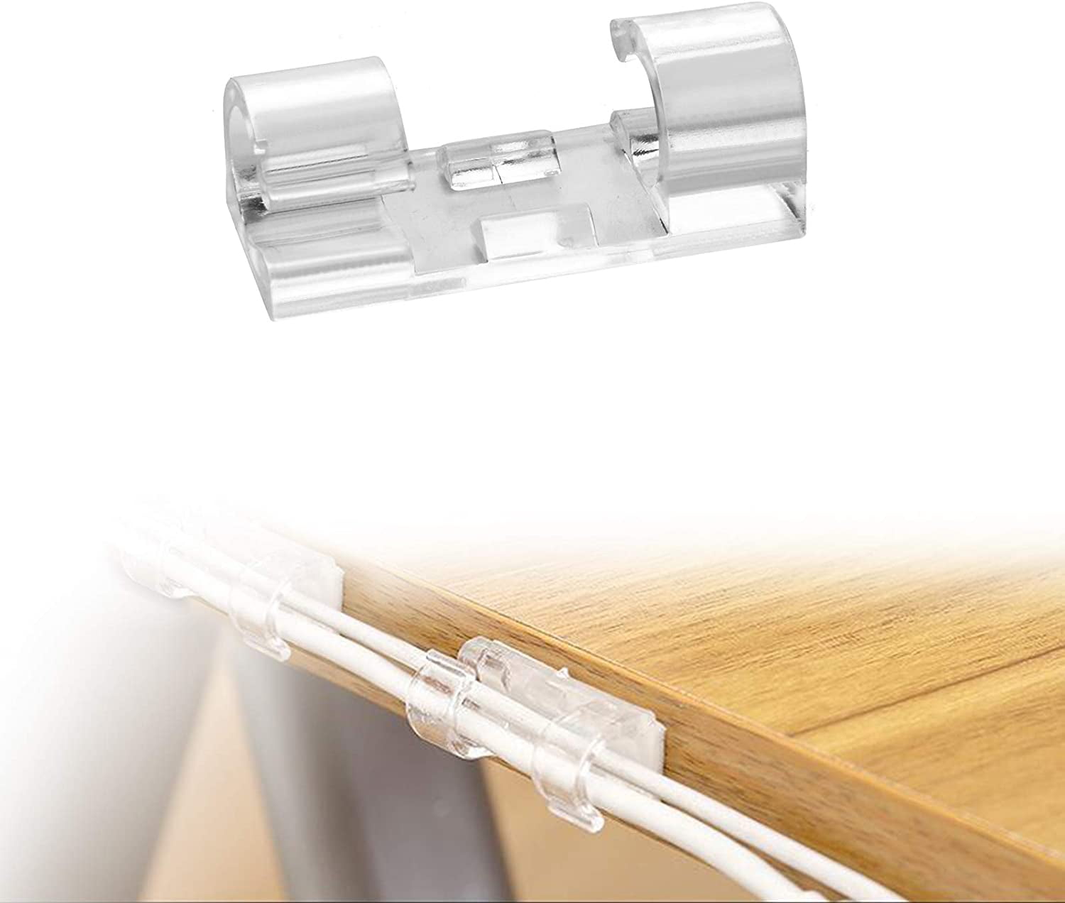 HZKAICUN 60 Pcs Self Adhesive Cable Management Clips, Cable Organizers ...