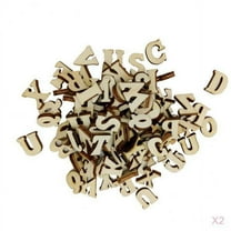 200pcs Unfinished Wooden Shapes Letter, Wood Alphabet, Perfect for Any ...