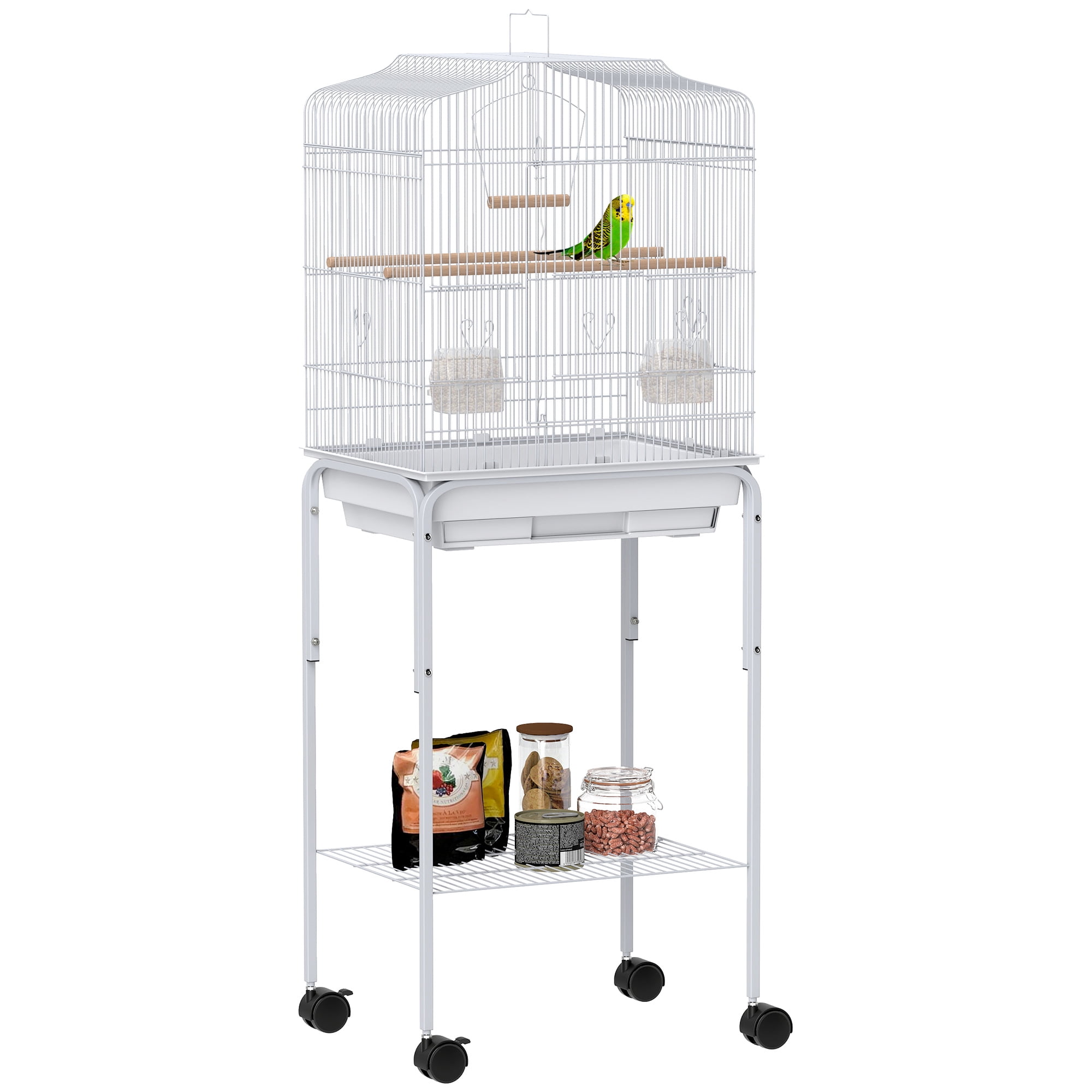 Click here for Pawhut 49 Large Rolling Bird Cage Cockatiel Play H... prices
