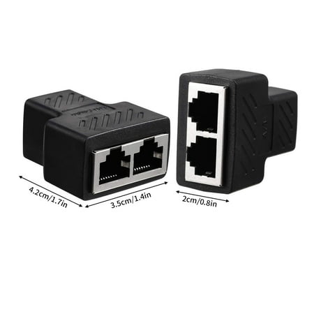4pcs Network Cable Splitters RJ45 splitter Ethernet extender connector ...