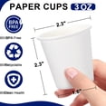 100 Pack 3 oz Paper Cups, Disposable Bathroom Cups, Small Mouthwash ...