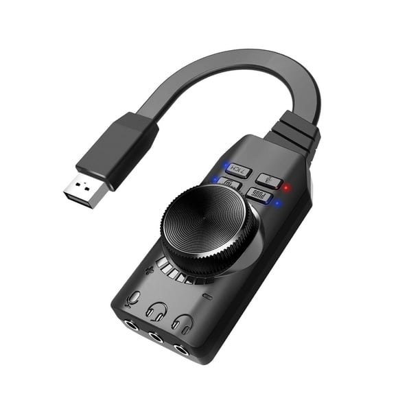 USB 2.0 Sound Card 7.1 3.5mm 3D Audio Adapter Micphone Earphone For ...