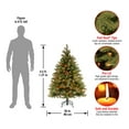 National Tree Company Pre Lit Feel Real Artificial Full Downswept