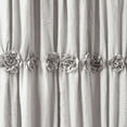 Lush Decor Textured Rosettes Shower Curtain, Elegant Fabric Bathroom ...