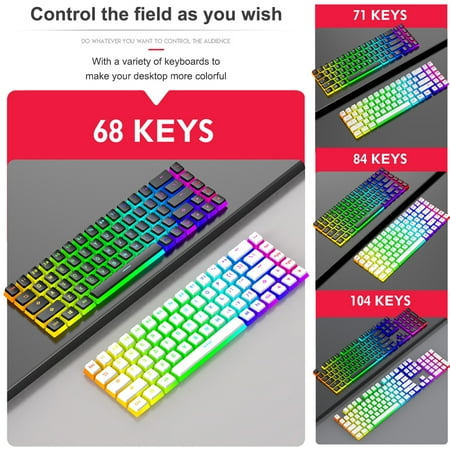 Pack of 117 Gaming Working Keyboard Keycaps s streamlined Universal Fit ...