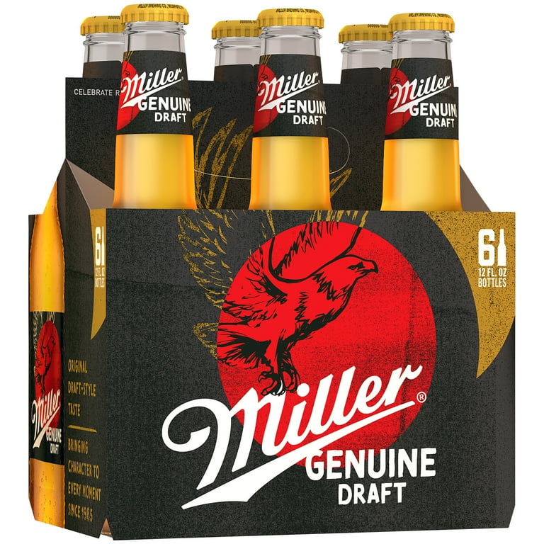 Miller Genuine Draft Lager Beer, Pack, 12 Fl Oz Bottles,, 44% OFF