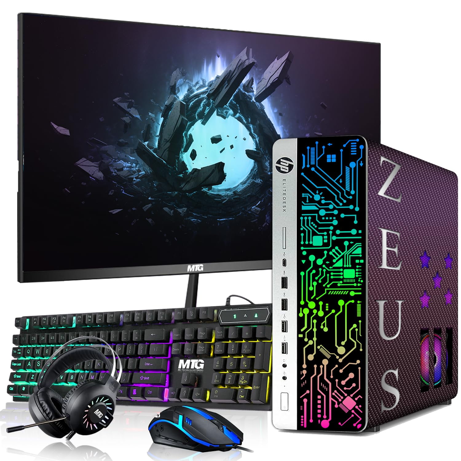 Restored HP G3 Desktop RGB Computer PC Intel Core i5 Processor 16GB ...