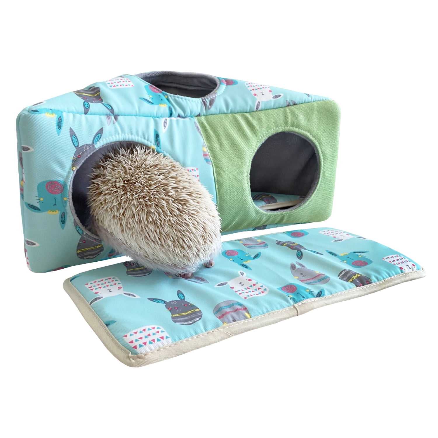 Hedgehog Fleece Corner Hideout Cave Collapsible Play Tunnel for Sugar ...