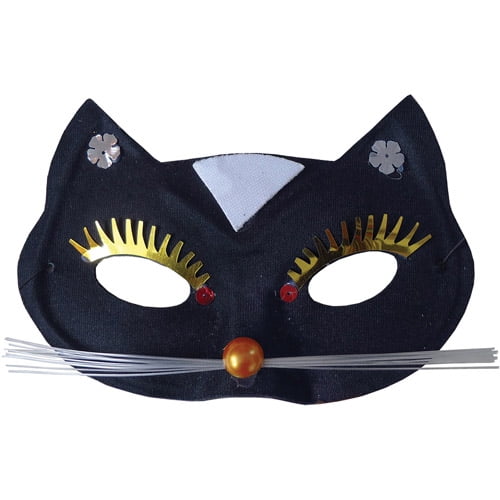 Black Cat Mask Adult Halloween Accessory - Walmart.com