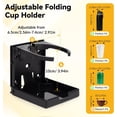 2Pcs Adjustable Folding Cup Holders, Universal Car Drink Coffee Holders ...