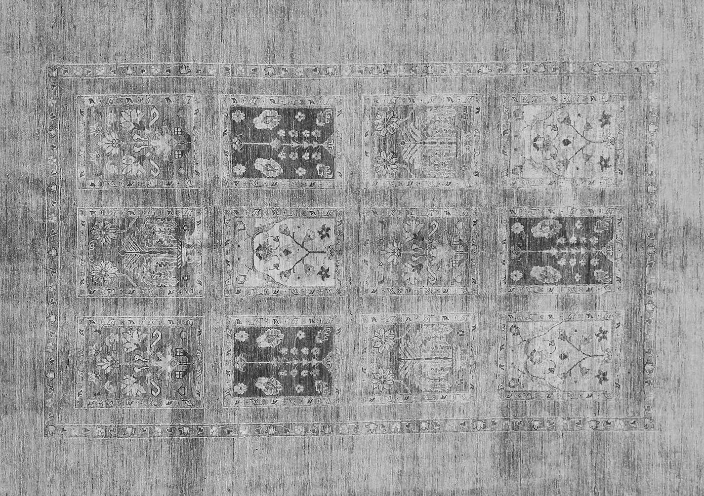 Ahgly Company Indoor Rectangle Abstract Gray Modern Area Rugs, 2' x 5 ...