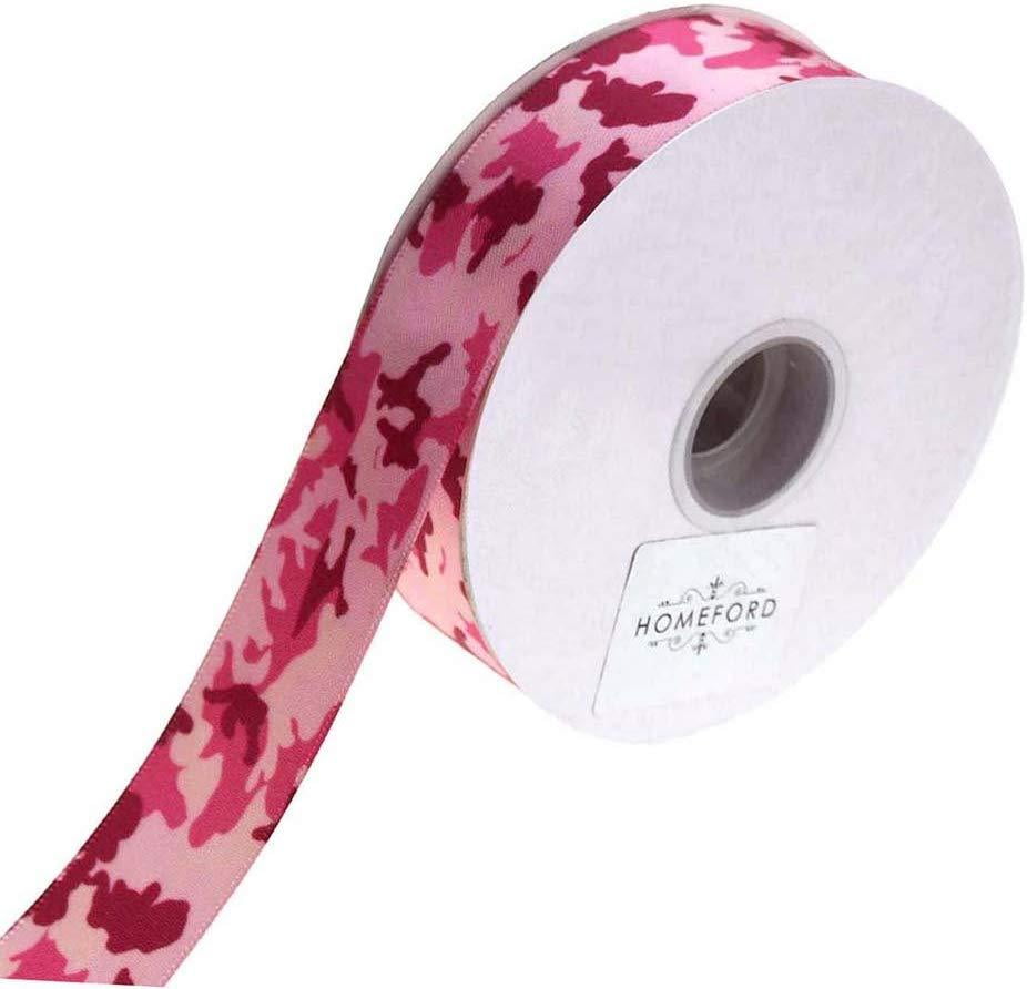 Camouflage Satin Ribbon, Hot Pink, 7/8-Inch, 4-Yard - Walmart.com