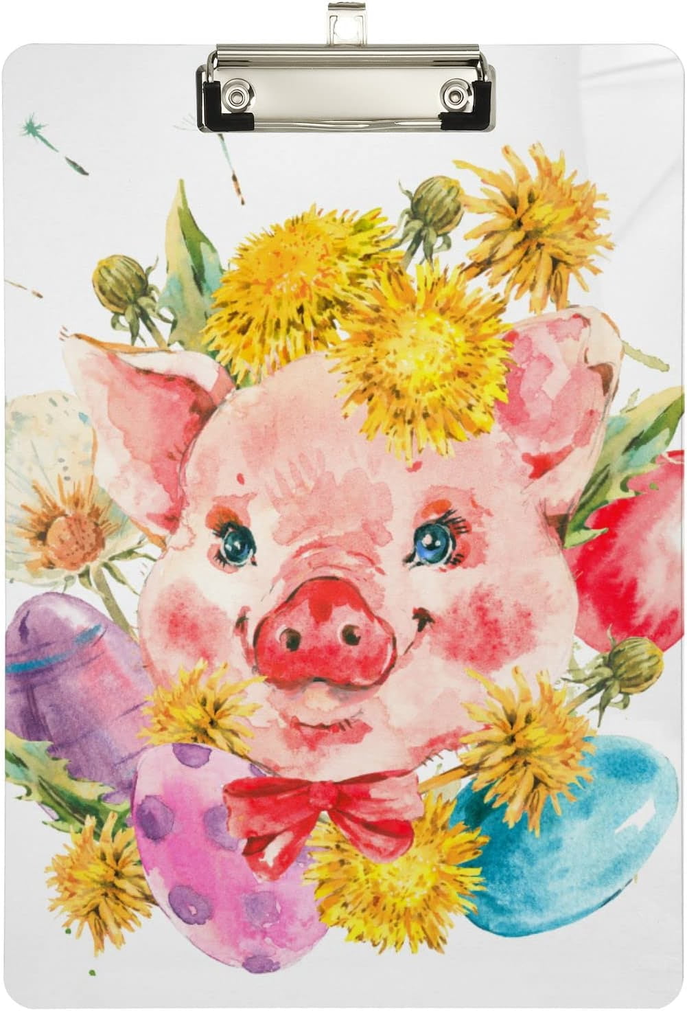 FMSHPON Fun Easter Pig Flower Clipboard Hardboard Wood Nursing Clip ...