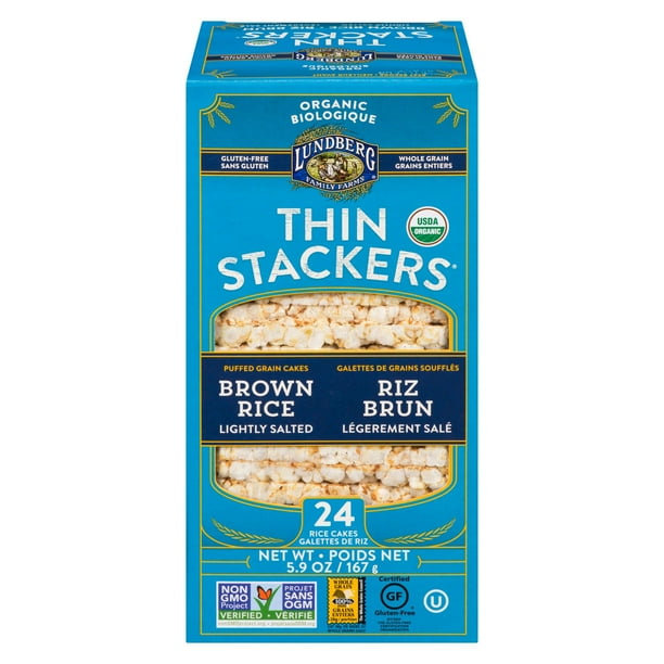 Lundberg Rice Thins Org Brown, 167GR - Walmart.ca