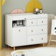 OXYLIFE 45" White Nursery Changing Table Dresser with 4 Drawers, Shelf ...