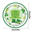 Costeam 16 Piece St Patrick's Day Shamrock Paper Plate Set，Disposable ...