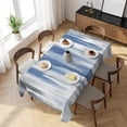 Blue Gray Table Cloth Waterproof Tablecloths, Modern Simple Abstract ...