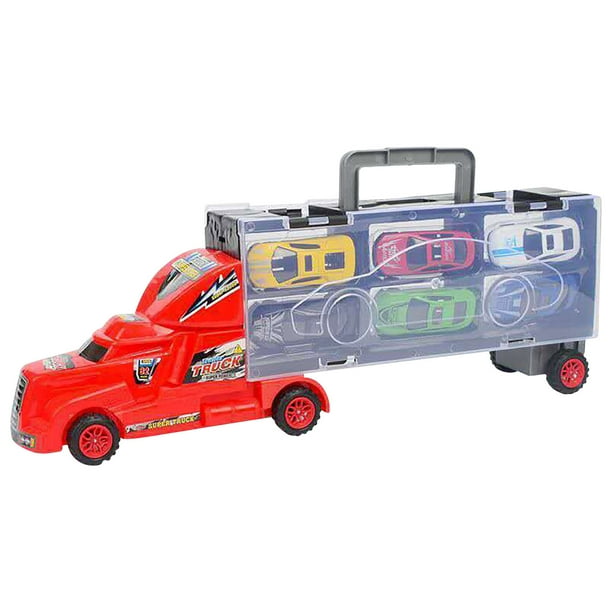 Funix Big Transport Truck Toy - Diecast Car Carrier Vehicle, Large ...