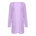 BADHUB Women's Chiffon Long Sleeve Open Front Cardigan Casual ...