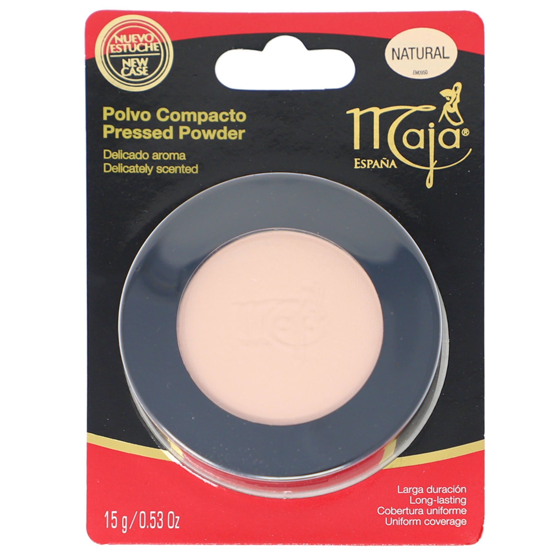 Maja Pressed Powder Compact, Natural Color Uniform Makeup Coverage, 0. ...