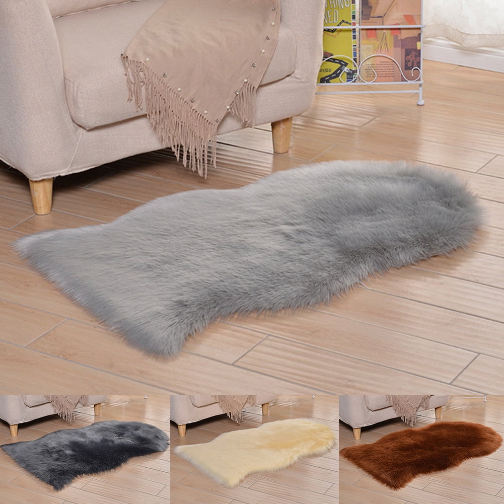Cheers.US Super Soft Plush Rugs Chair Couch Cover Black Area Rug for ...